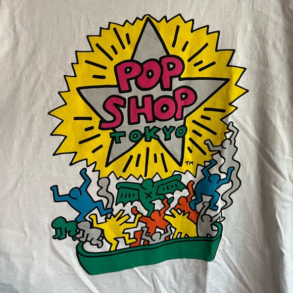 Shirts | Keith Haring White Pop Shop Tokyo Uniqlo Shirt M | Poshmark